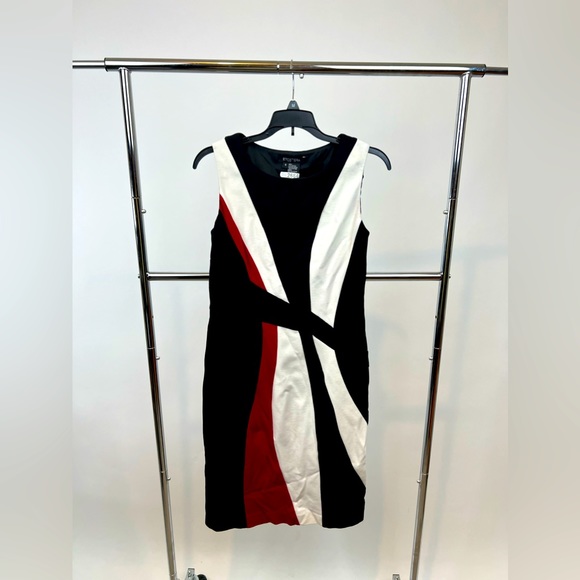 Etcetera | Dresses | Etcetera Black And Red Panel Dress | Poshmark
